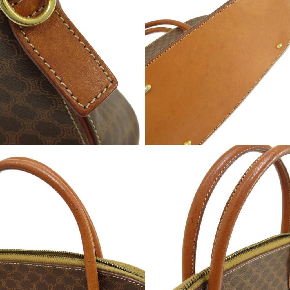 Celine | Bags | Celine Macadam Boston Leather Brown Handbag | Poshmark